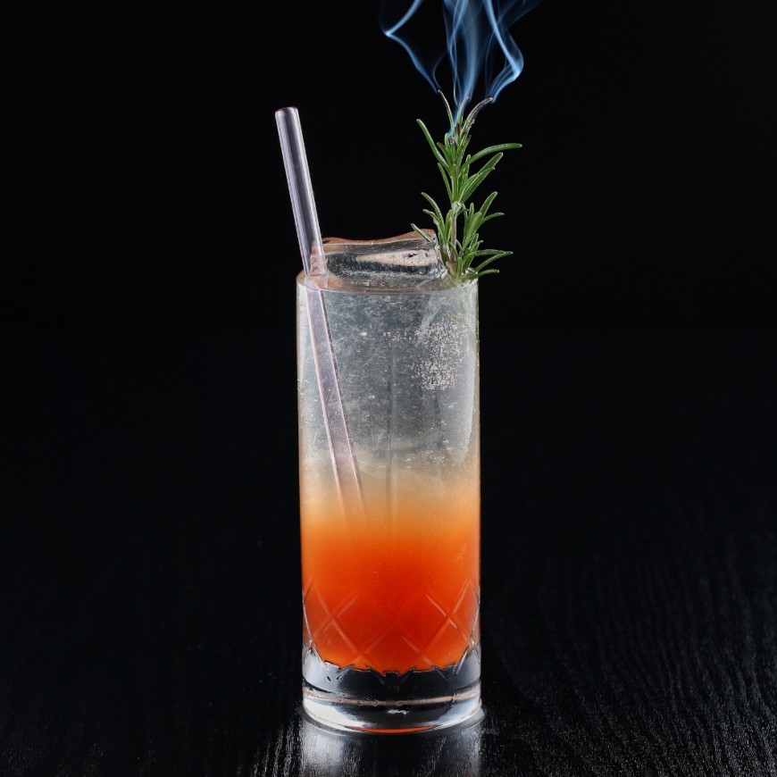 Sloe Winter Fizz cocktail recipe using Bob’s Winter Bitters